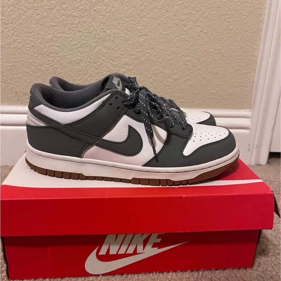 Nike | Shoes | Nike Dunk Low Gray And White Sneakers | Poshmark